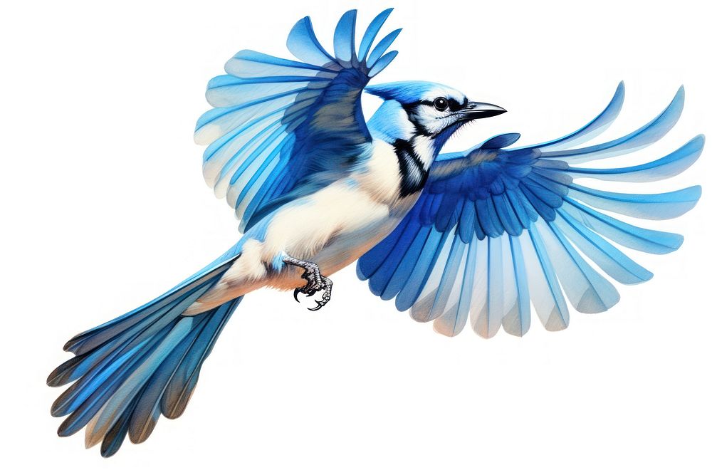 Blue jay bird in flight | Free Photo Illustration - rawpixel