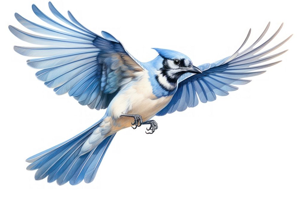 Blue jay bird in flight | Free Photo Illustration - rawpixel