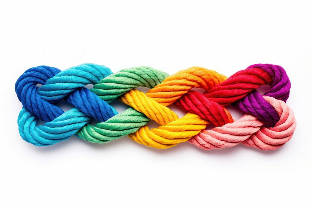 Colorful braided rope against white | Free Photo - rawpixel