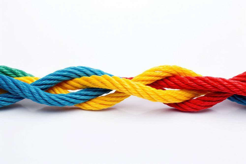 Colorful intertwined ropes on white | Premium Photo - rawpixel