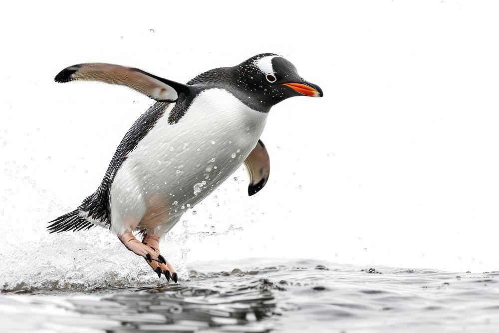 Penguin jumping over water | Free Photo - rawpixel