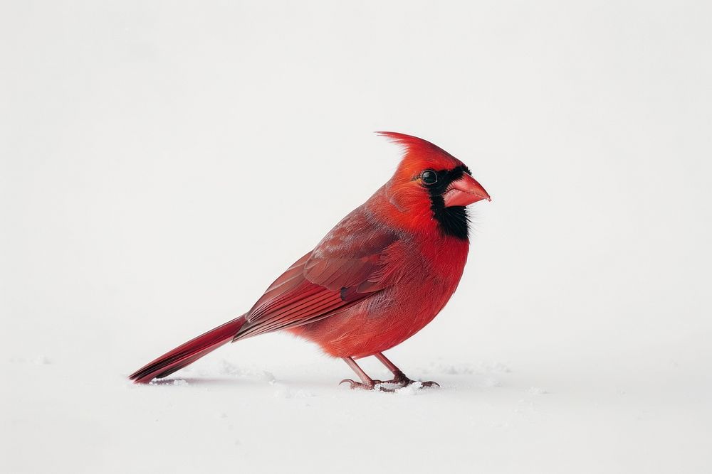 Vibrant cardinal in snowy landscape | Free Photo - rawpixel