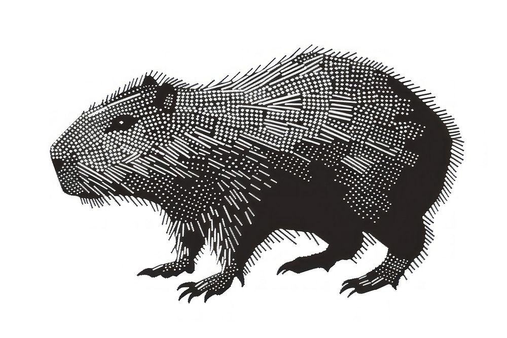 Stylized geometric rodent silhouette illustration | Free Photo ...