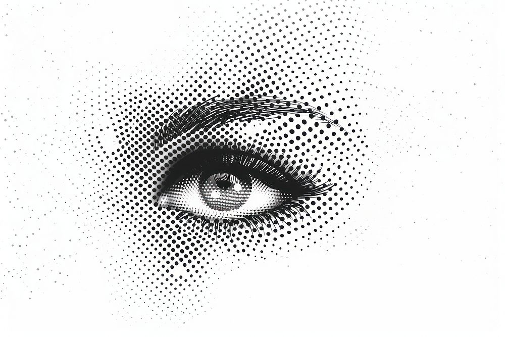 Halftone eye art illustration | Free Photo Illustration - rawpixel