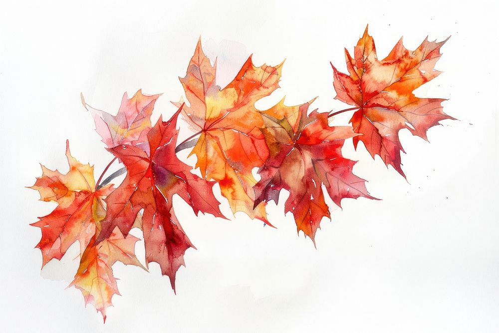 Vibrant autumn maple leaves illustration | Free Photo Illustration ...