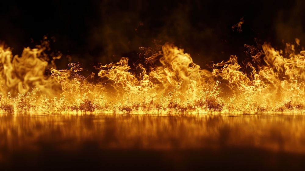 Fiery desktop wallpaper blazing intensity | Free Photo Illustration ...