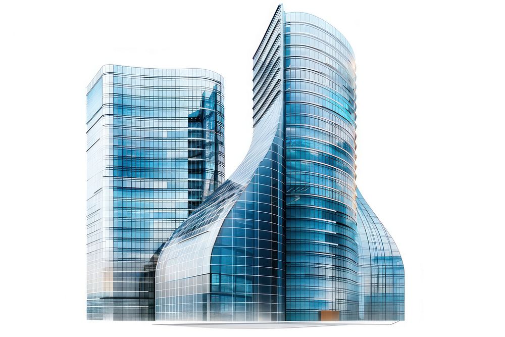 Modern curved glass skyscrapers architecture | Free Photo - rawpixel