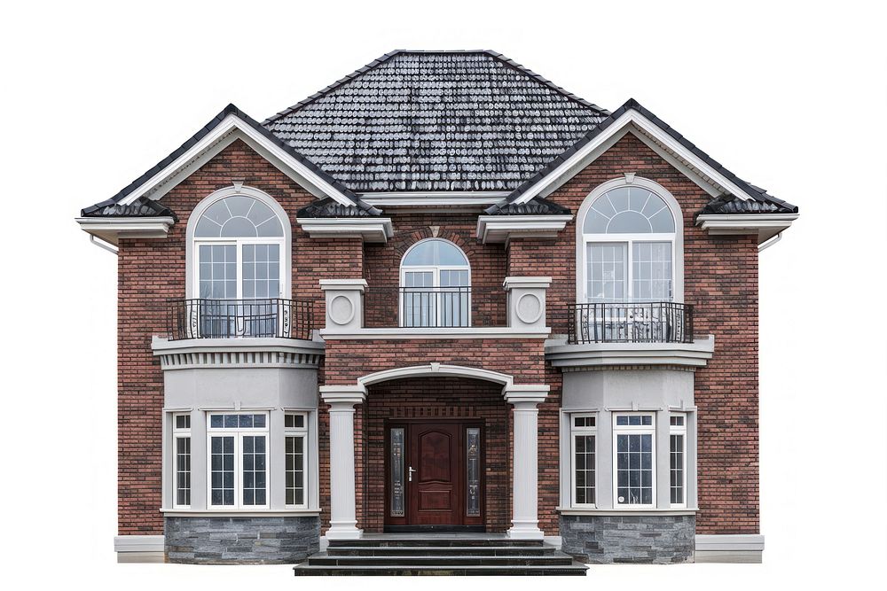 Elegant brick two-story house | Free Photo - rawpixel