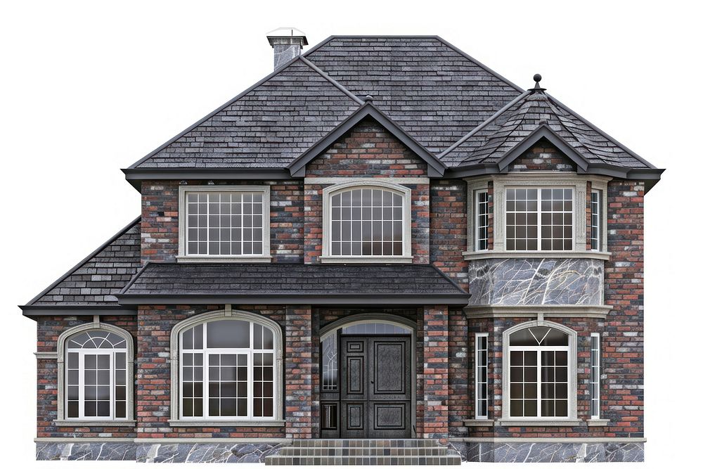 Elegant brick two-story house | Free Photo - rawpixel