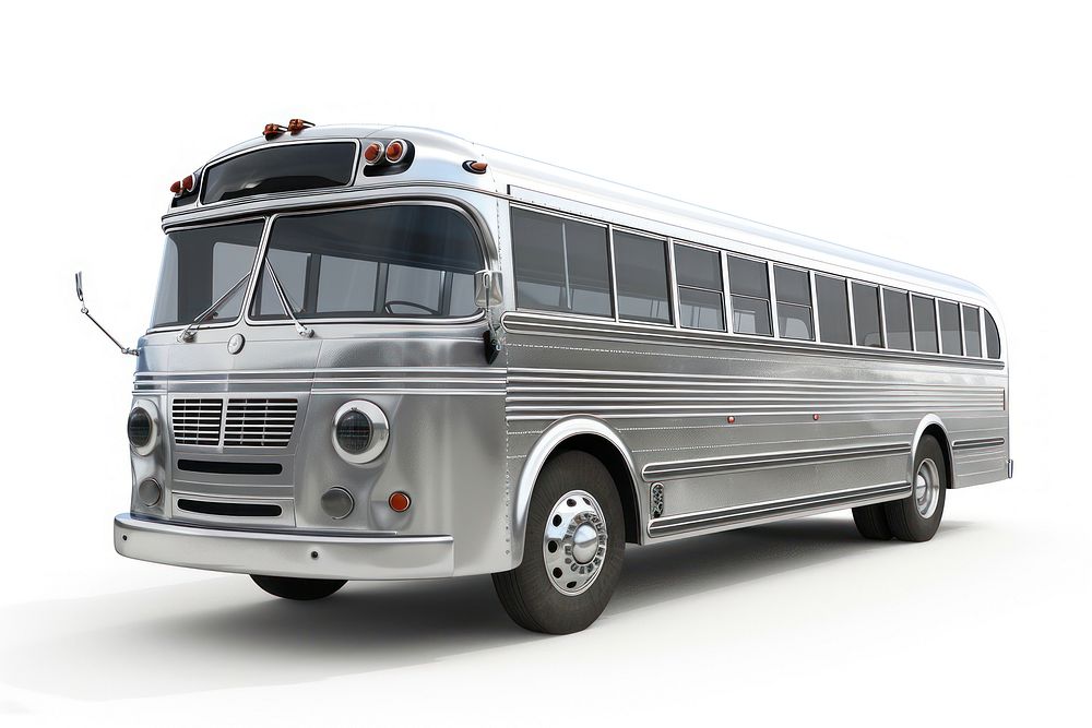 70s retro silver bus transportation | Free Photo - rawpixel