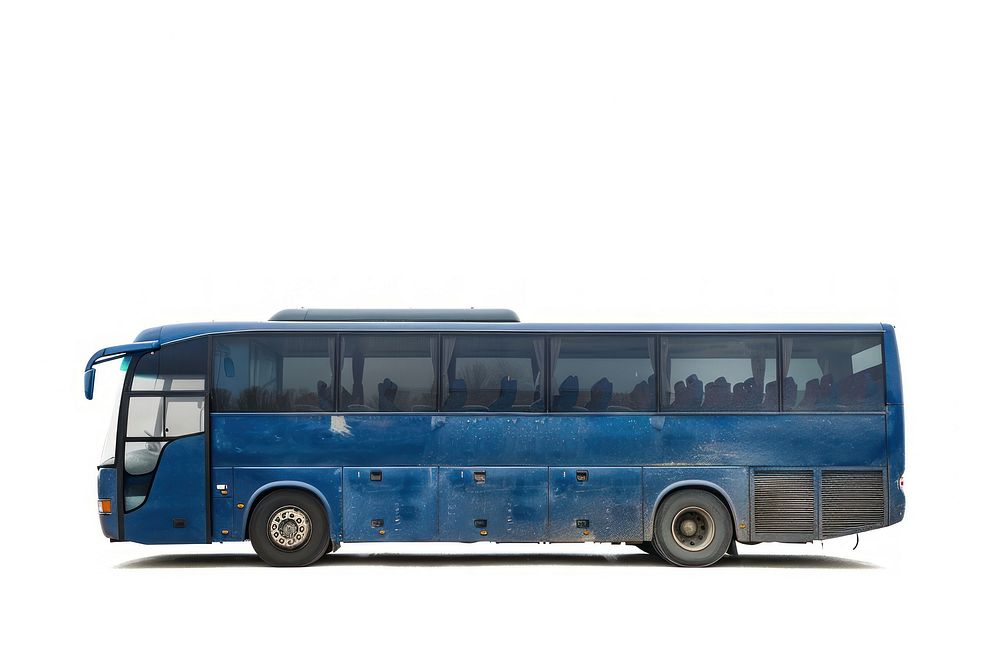 Blue bus isolated white background | Free Photo - rawpixel