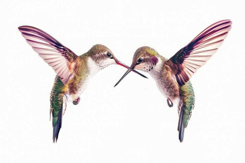 Colorful hummingbirds in mid-flight | Free Photo - rawpixel