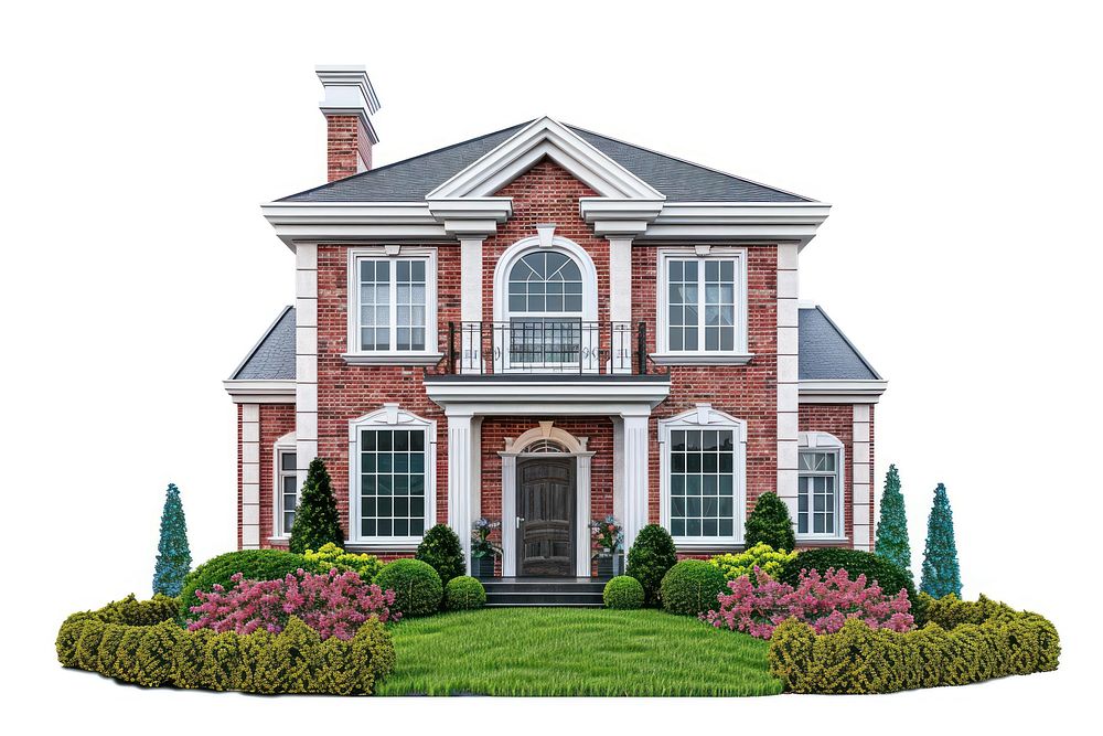 Elegant brick two-story house | Free Photo - rawpixel