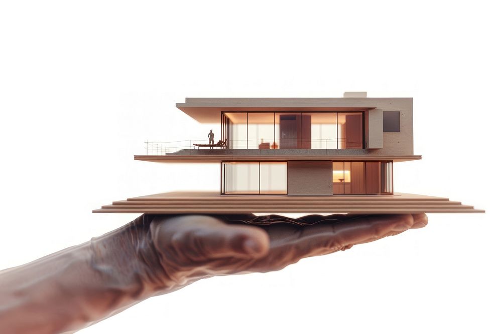 Modern architectural model in hand | Free Photo - rawpixel