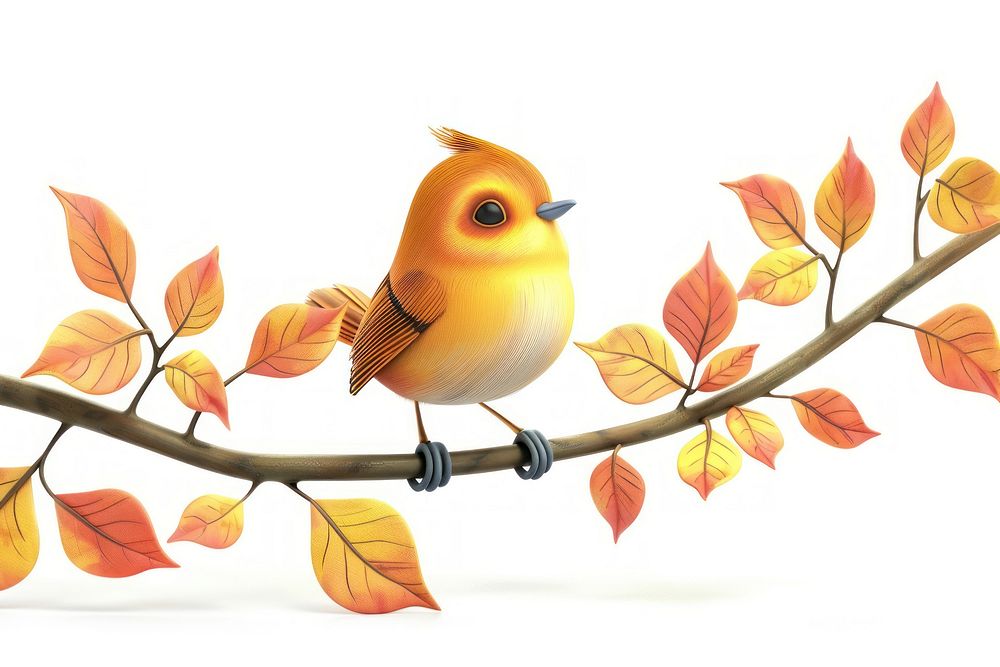 Charming autumn bird illustration | Free Photo Illustration - rawpixel