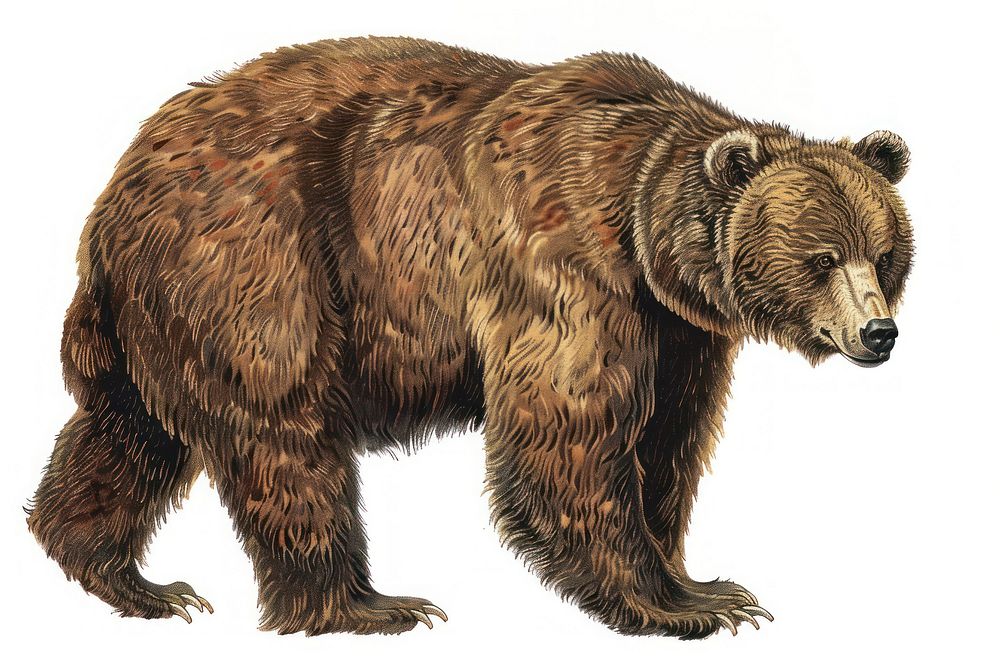 Detailed brown bear illustration | Free Photo Illustration - rawpixel