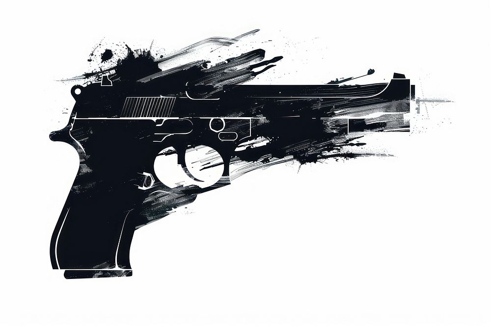 Gun shape silhouette weaponry firearm. | Free Photo Illustration - rawpixel