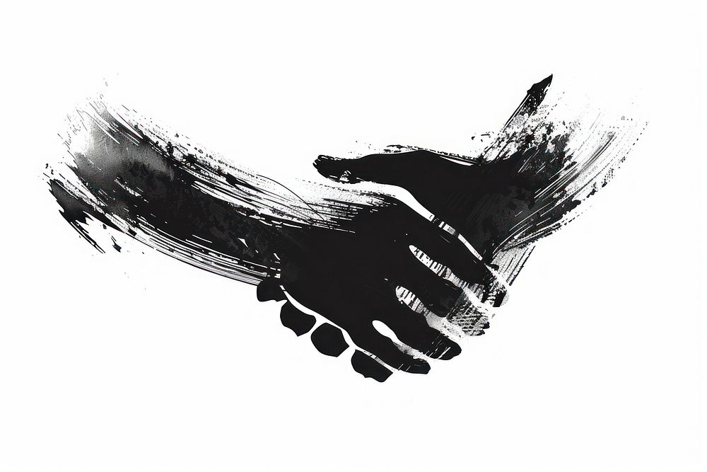 Handshake shape art stencil person. | Free Photo Illustration - rawpixel