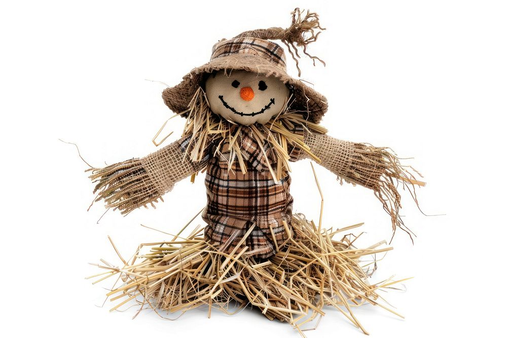 Smiling scarecrow with straw hat | Free Photo - rawpixel