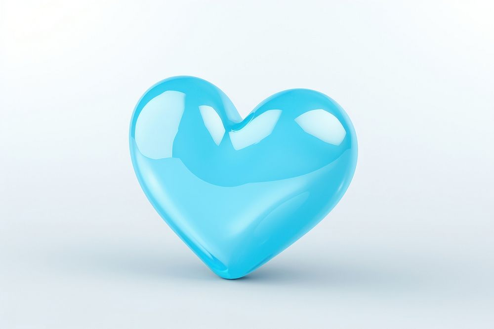 Glossy blue heart illustration | Free Photo Illustration - rawpixel