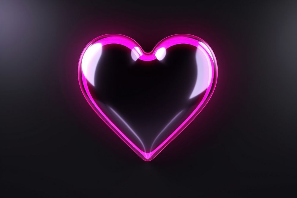 Glowing pink heart illustration | Free Photo Illustration - rawpixel