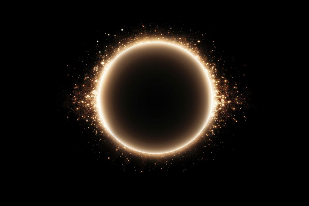Glowing eclipse with sparkling particles | Free Photo Illustration - rawpixel