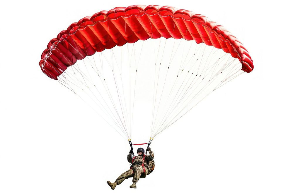 Red parashute paragliding parachute recreation. | Free Photo - rawpixel