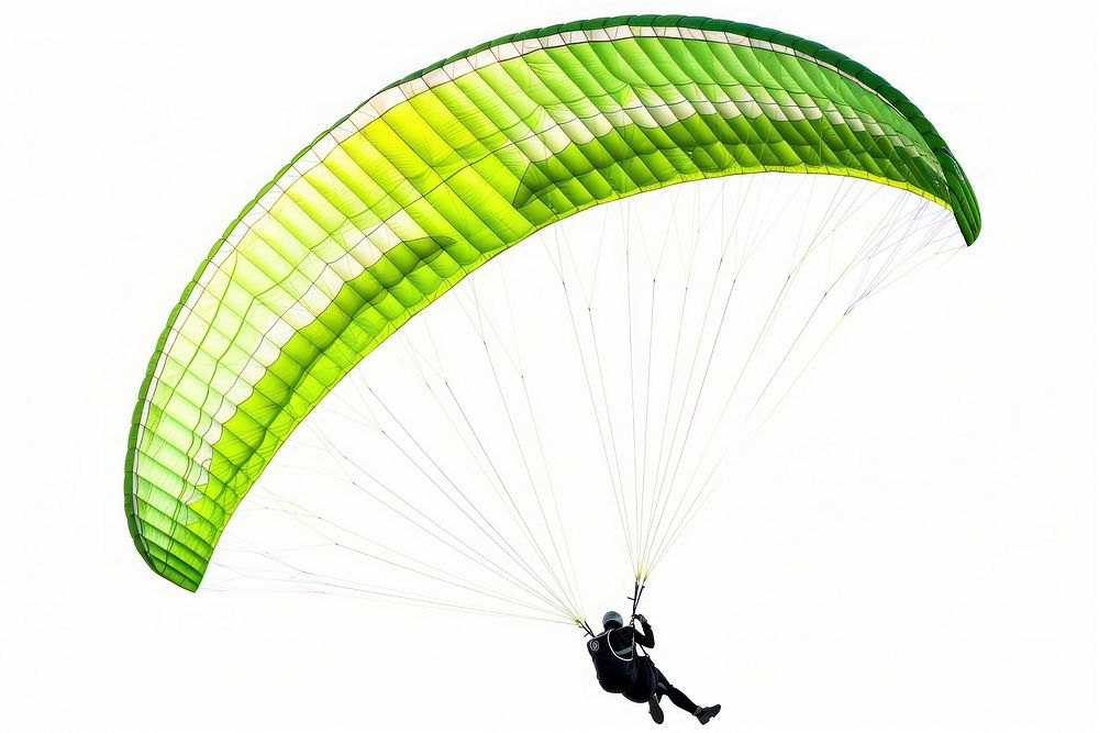 Beautiful green paraglider paragliding man | Premium Photo - rawpixel