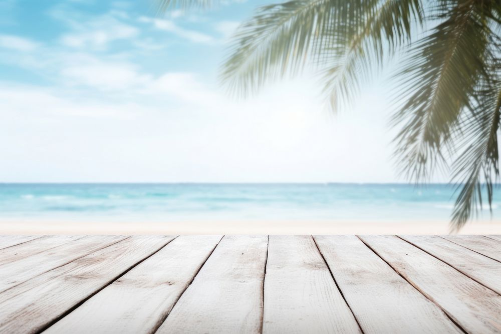 Tropical beach wooden deck | Free Photo - rawpixel