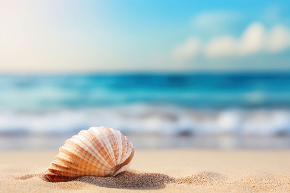 Summer beach background seashell invertebrate | Free Photo - rawpixel