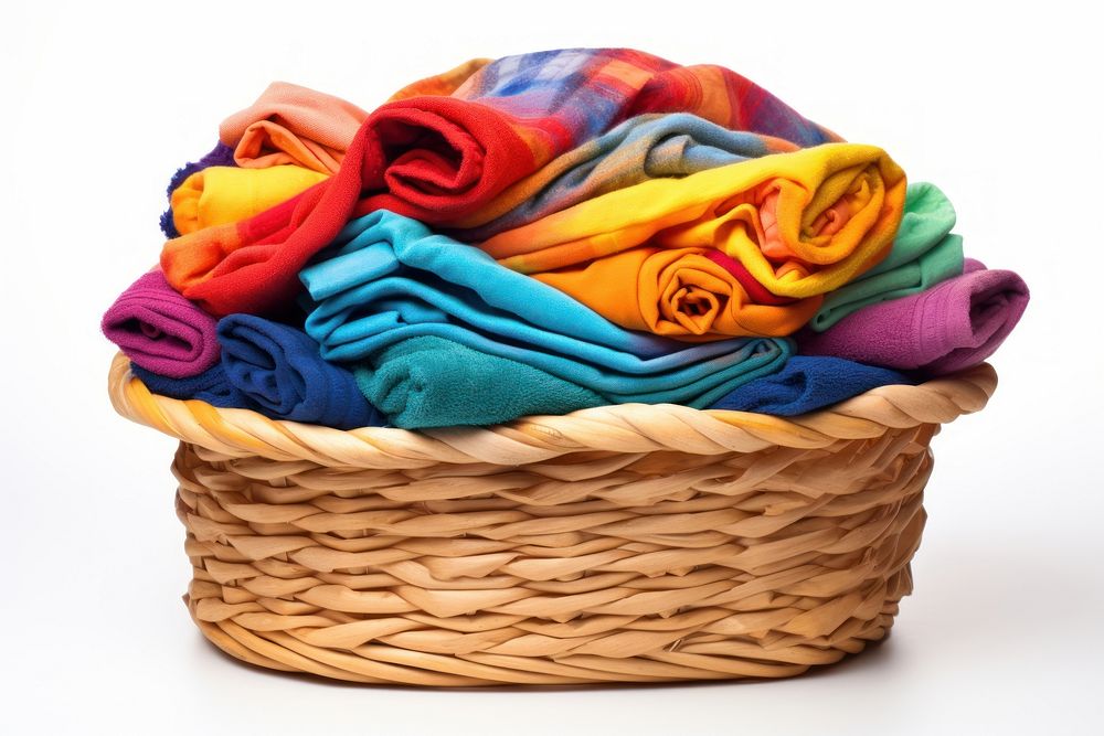 Colorful rolled clothes in basket | Free Photo - rawpixel