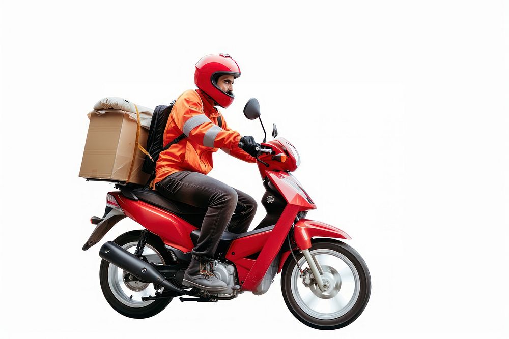 Delivery man riding motorcycle transportation | Free Photo - rawpixel