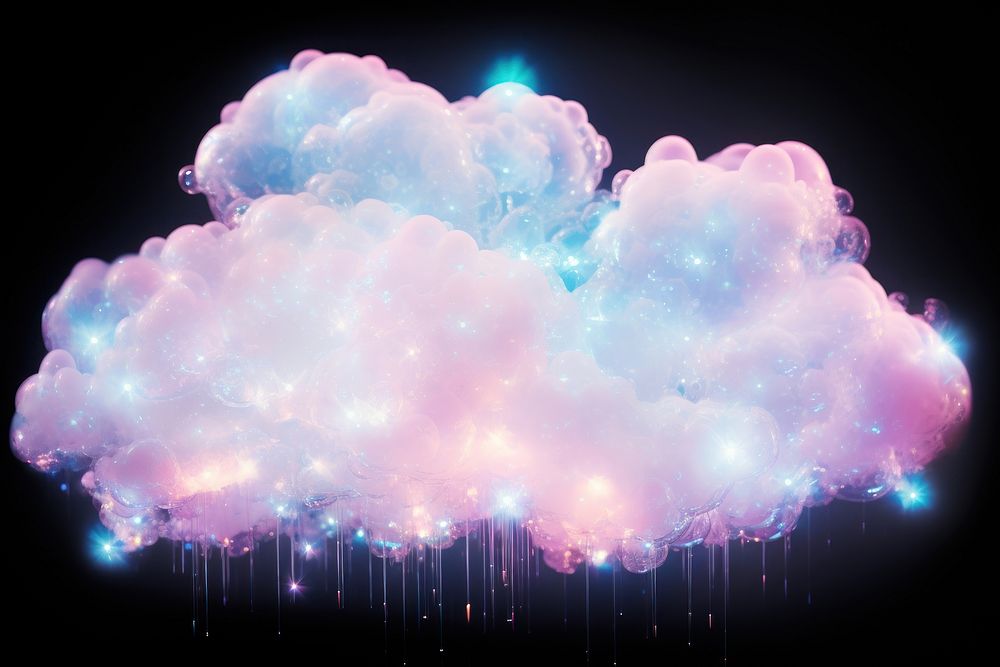 Dreamy iridescent cloud with sparkles | Free Photo - rawpixel