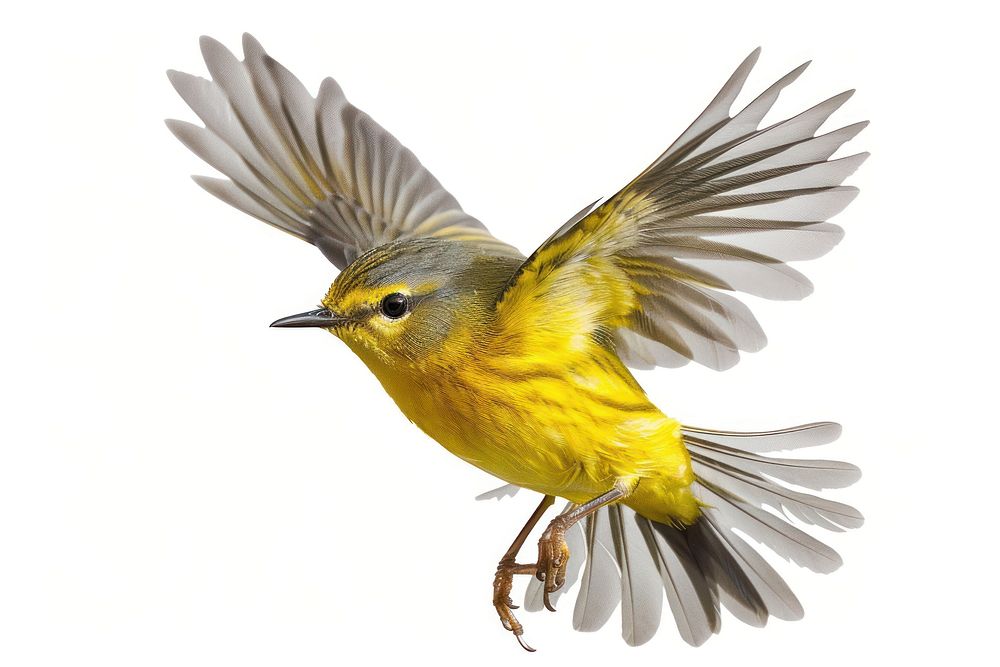 Vibrant yellow bird in flight | Free Photo - rawpixel