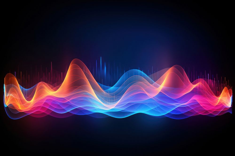 Colorful abstract waveforms illustration | Free Photo Illustration ...