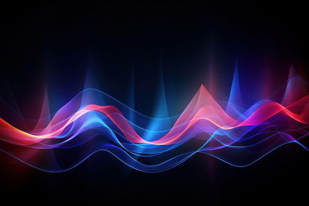 Vibrant abstract neon light waves | Free Photo Illustration - rawpixel