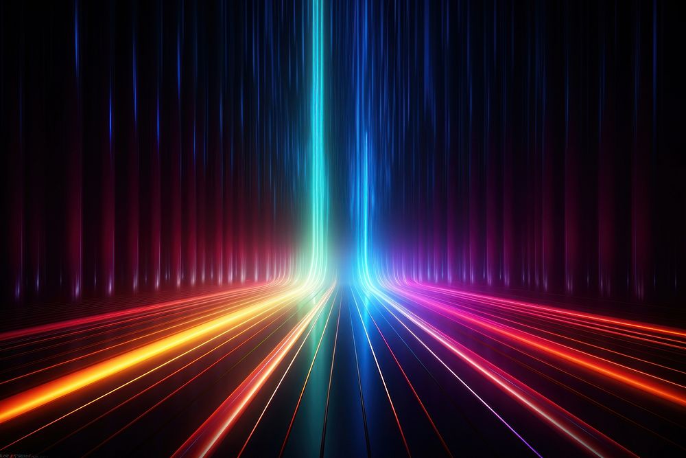 Vibrant futuristic neon light beams | Free Photo Illustration - rawpixel