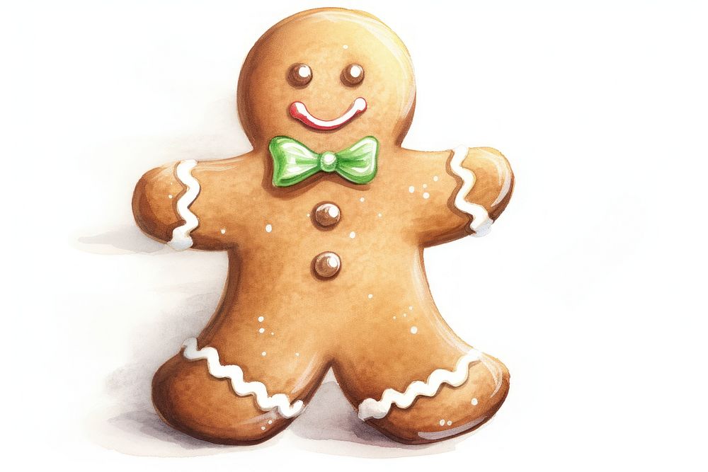 Cute gingerbread man illustration | Free Photo Illustration - rawpixel