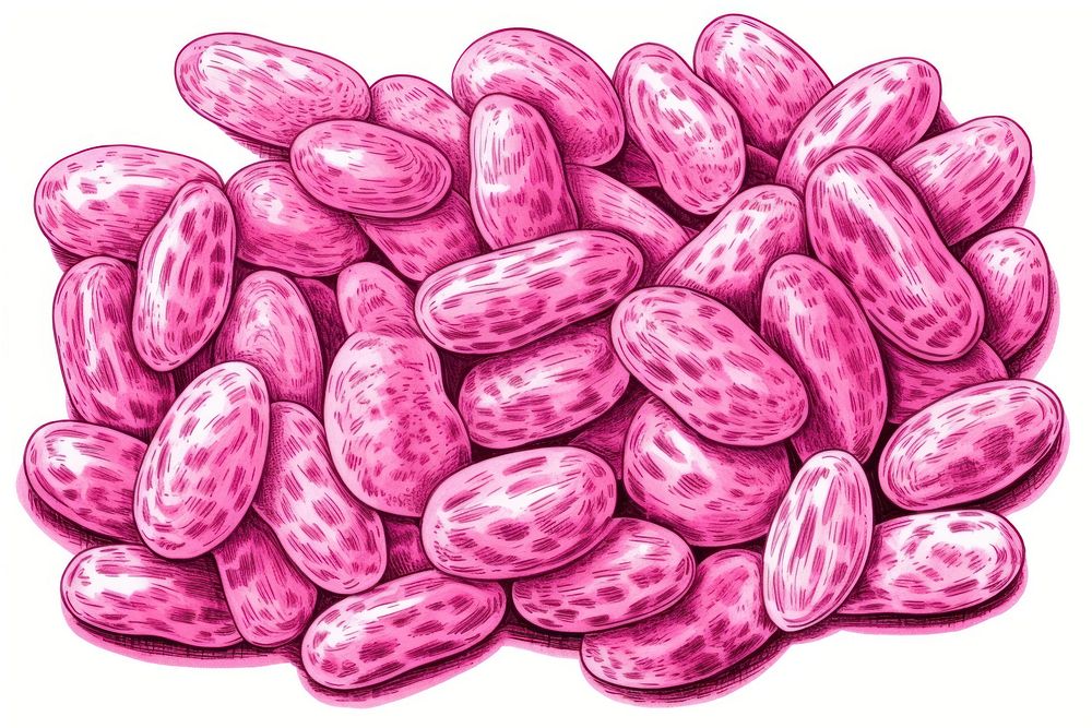Vibrant pink speckled beans illustration | Free Photo Illustration ...