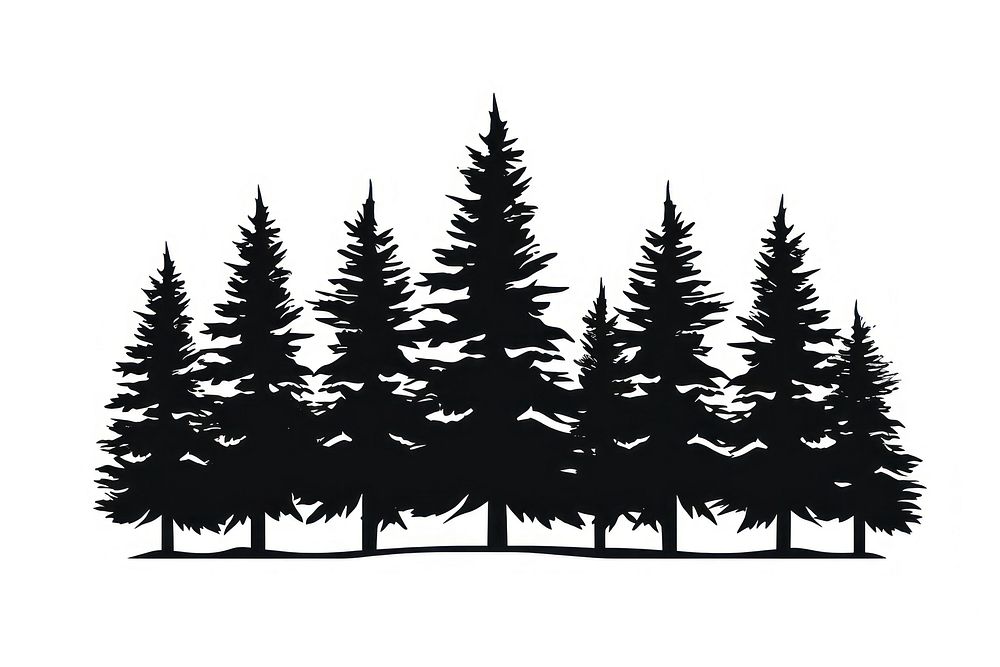 Pine tree silhouette clip art | Free Photo Illustration - rawpixel