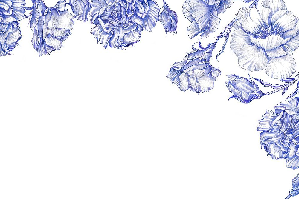 Elegant blue floral border illustration | Free Photo Illustration ...
