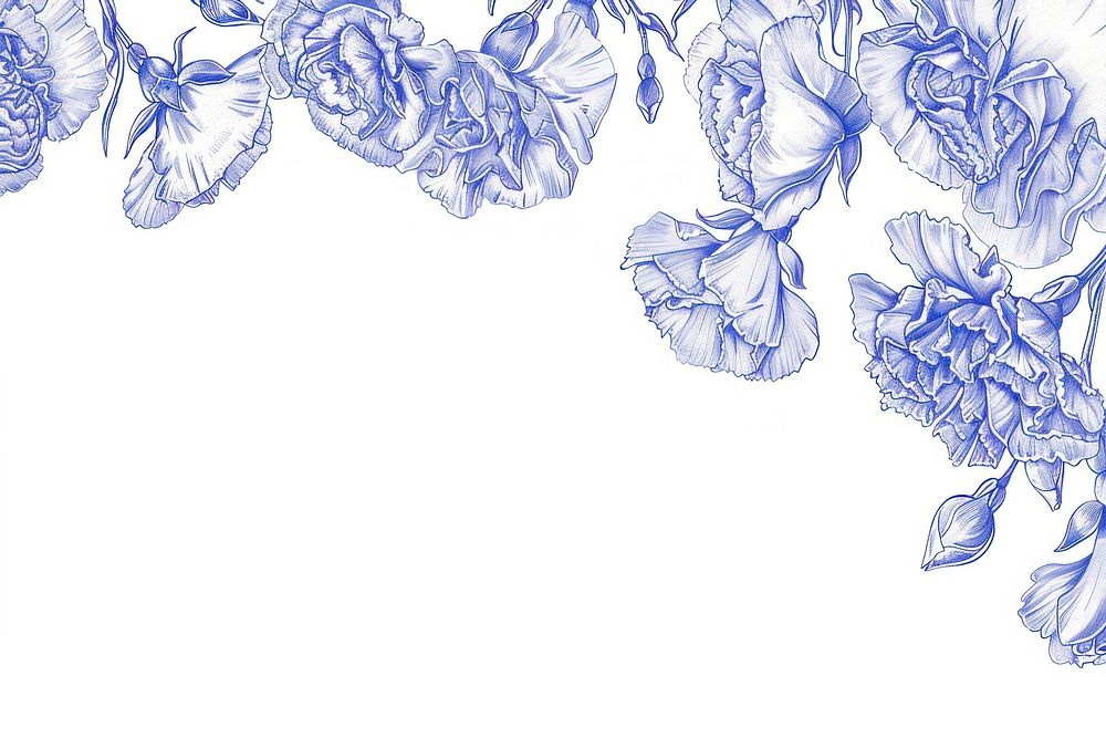 Delicate blue floral border illustration | Free Photo Illustration ...
