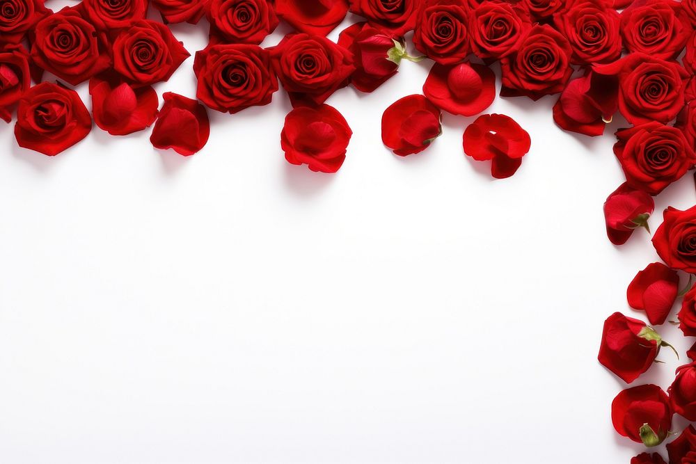 Red rose border flower blossom | Free Photo - rawpixel