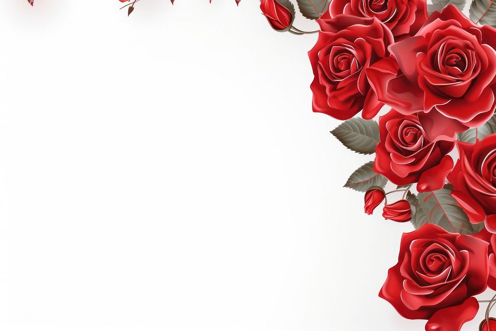 Red rose border pattern flower | Free Photo - rawpixel