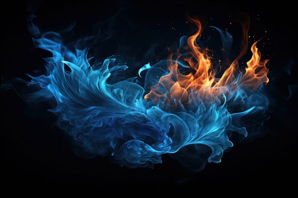 Abstract fiery blue smoke art | Premium Photo - rawpixel