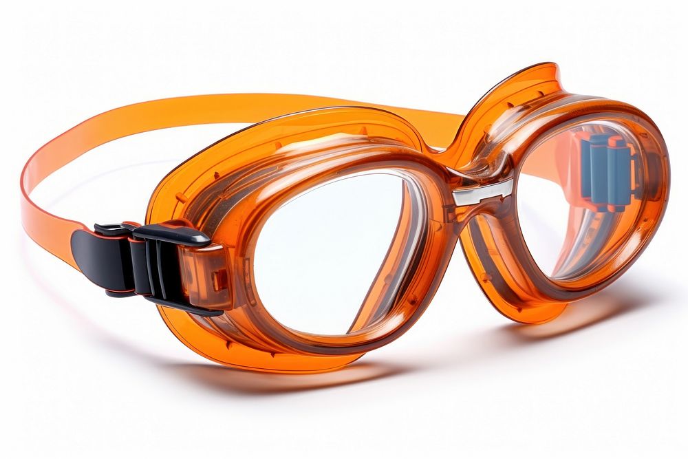 Orange swimming goggles with strap | Free Photo - rawpixel