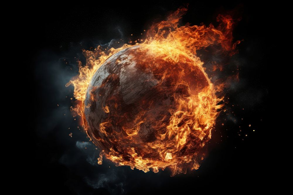 Fiery planet engulfed in flames | Free Photo - rawpixel