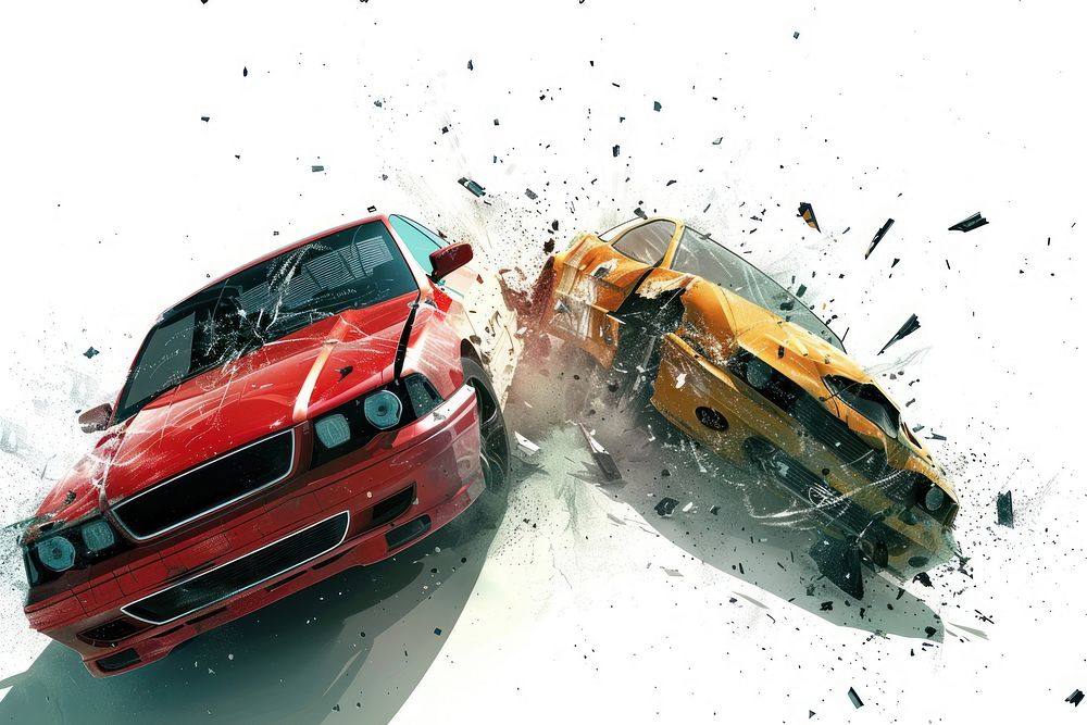 Dynamic car crash collision scene | Free Photo - rawpixel