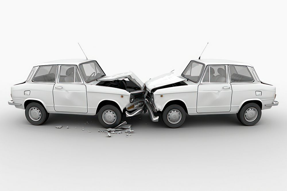 Two white cars collision | Free Photo - rawpixel