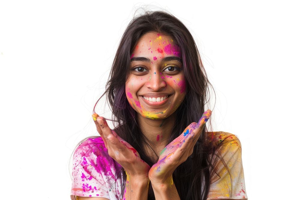 Colorful joyful Holi celebration portrait | Free Photo - rawpixel